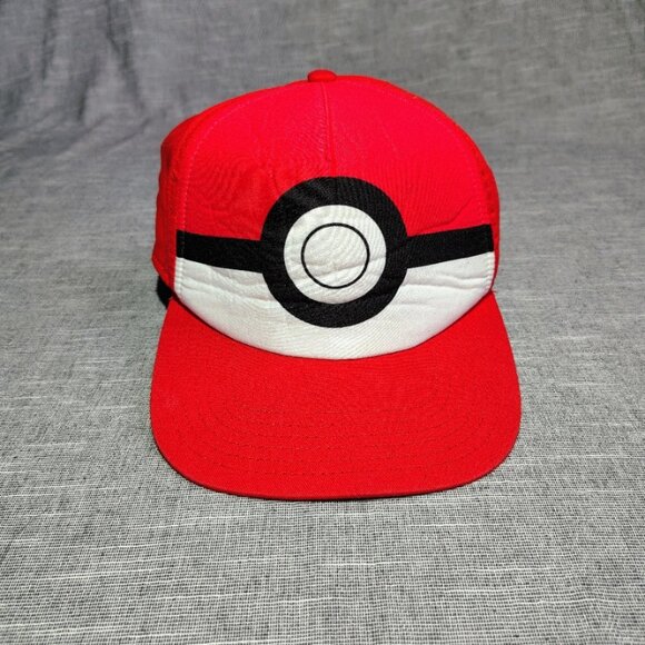 Pokemon | Accessories | Pokemon Poke Ball Hat Cap Snap Back Red ...
